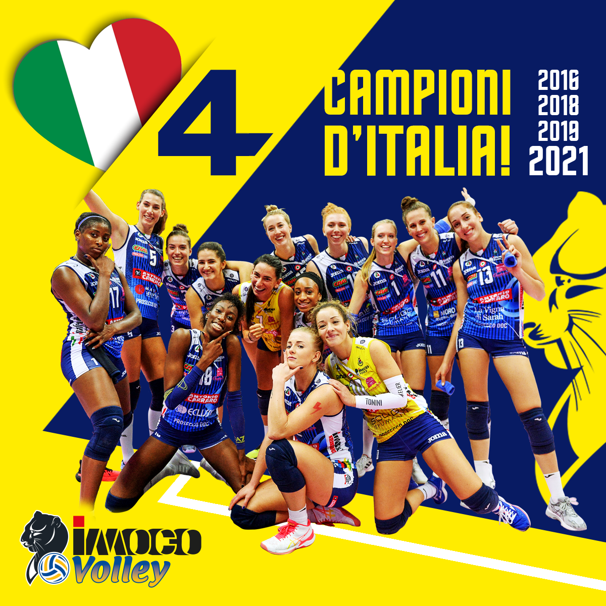 L’IMOCO E’ CAMPIONE D’ITALIA! PANTERE TRICOLORI, QUARTO SCUDETTO ...