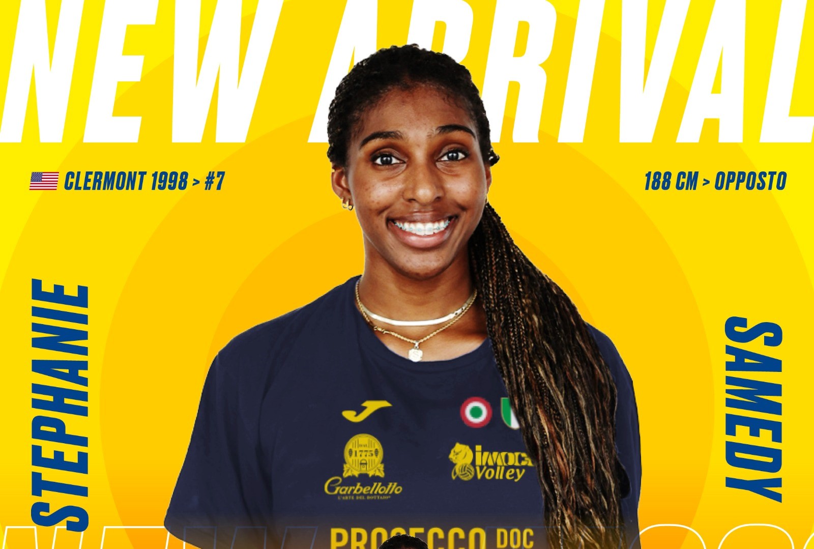 NOVITA’ NEL ROSTER, ARRIVA DA PERUGIA L’OPPOSTA USA STEPHANIE SAMEDY ...